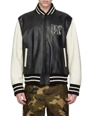 Palm Angels Pa Monogram Bomber Jacket