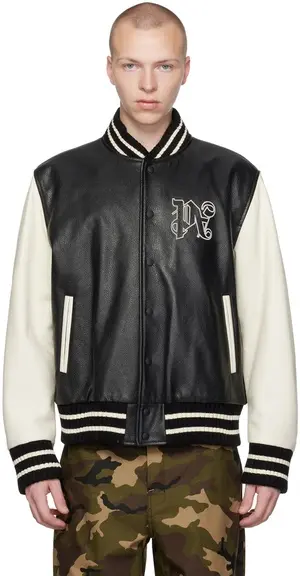 Palm Angels Pa Monogram Bomber Jacket