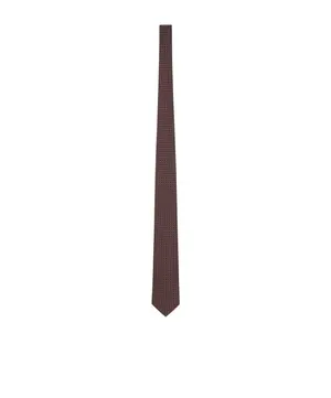 LARDINI Geometric-print Silk Tie - Ma Multi