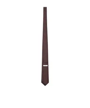 LARDINI Geometric-print Silk Tie