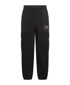 Moschino Logo-patch Cargo Trousers - Black
