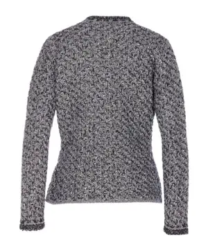 Fabiana Filippi Denim Effect Sequin Tweed Jacket