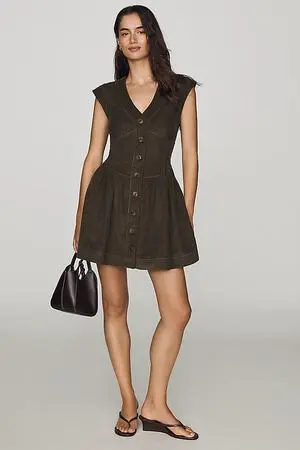 Maeve 100% Cotton Corduroy Mini Dress