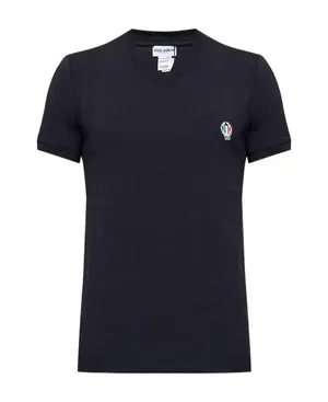 Dolce & Gabbana Dolce Gabbana Logo Embroidered T-shirt - Black