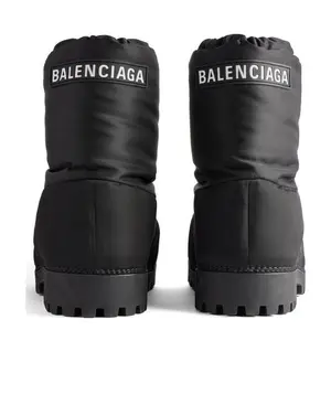 Balenciaga Logo Patch Alaska Ankle Boots
