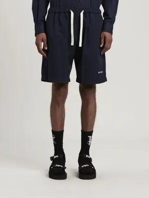 Palm Angels Logo Embroidered Drawstring Bermuda Shorts