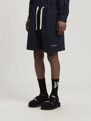 Palm Angels Logo Embroidered Drawstring Bermuda Shorts