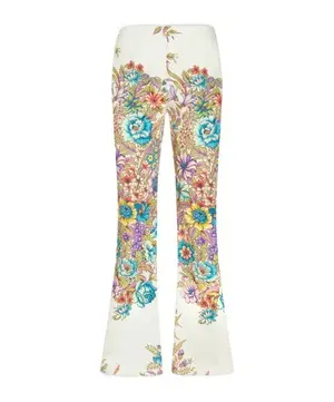 Etro Floral-printed High Waist Flared Trousers - Multicolor