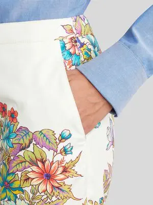 Etro Floral-printed High Waist Flared Trousers