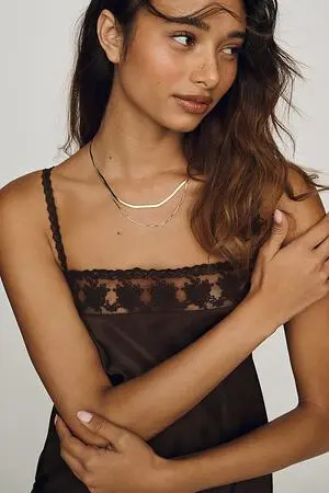 Bardot Bonita Sat Lace Trim Top