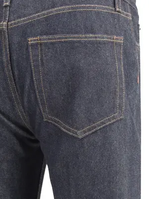 Loro Piana Cashmere Jeans With Logo Patch - Shadow Blue