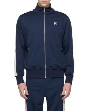 Palm Angels Logo Embroidered Zip-up Jacket