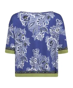 Etro Bandanna Bouquet Printed Jersey Blouse
