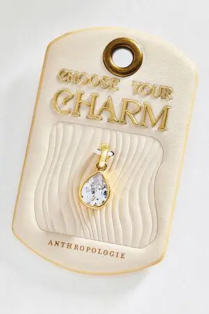 Anthropologie Mono Bar Charm Pendant - Clear Pear