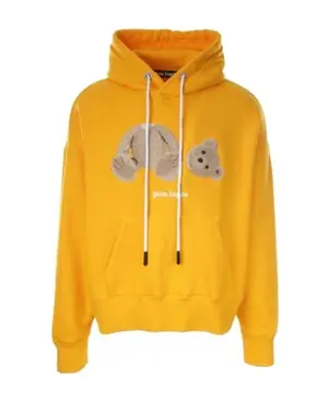 Palm Angels Teddy Bear Patch Hoodie - Yellow
