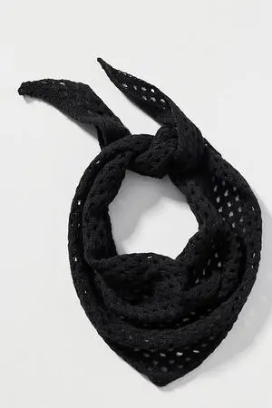 Anthropologie Triangle Knit Hair Scarf - Black