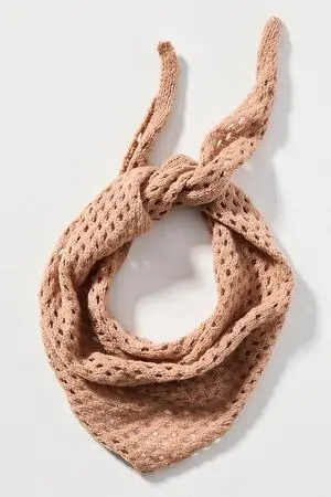Anthropologie Triangle Knit Hair Scarf - Tan