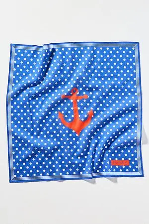 Clare V. 100% Cotton Lace Detail Hair Scarf