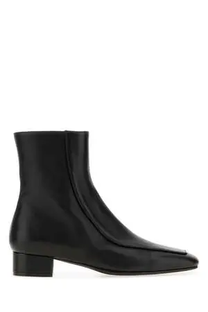 HERBERTH LEVINE Leather Shadow Ban Ankle Boots - Black