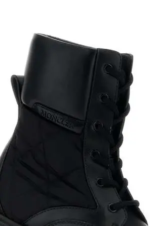 Moncler Leather And Fabric Aurea Ankle Boots