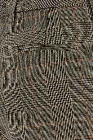 PT TORINO Lola Embroidered Wool Blend Tartan Pants