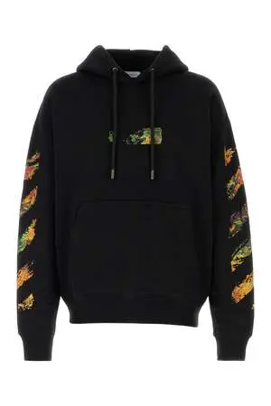 Off-White Cotton Sweatshirt - Black