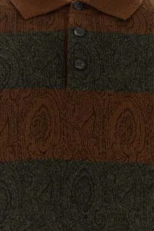 Etro Embroidered Wool Polo Shirt