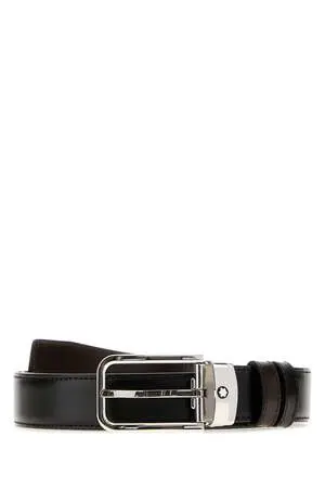 Montblanc Leather Reversible Belt - Black