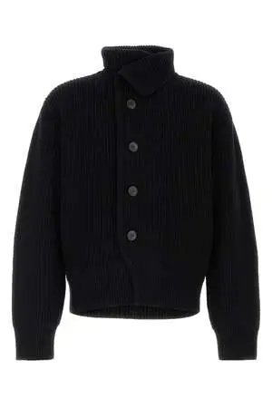 Dries Van Noten Wool Marino Cardigan - Black