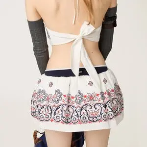 Miu Miu Printed Poplin Halter Top