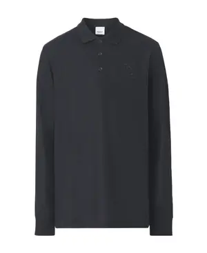 Burberry Letter Pattern Long-sleeved Polo Shirt