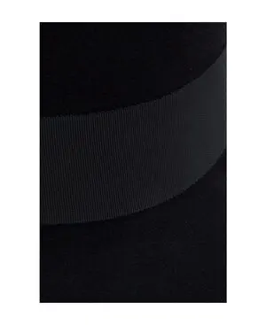 Saint Laurent Felt Hat With Gros Grain Ribbon