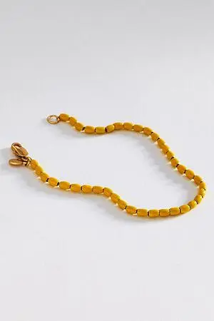 Clare V. Enamel Barrel Chain Bracelet