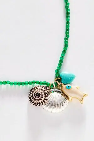 Clare V. Beaded Charm Necklace