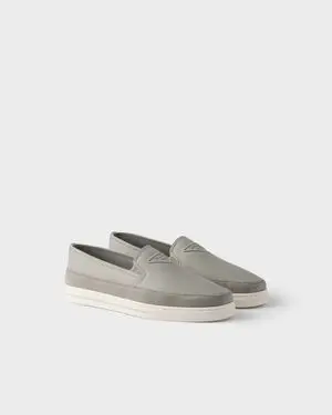 Prada Cotton Canvas Slip-on Sneakers