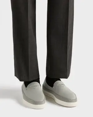 Prada Cotton Canvas Slip-on Sneakers