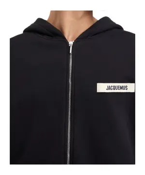 Jacquemus Logo Patch Zip-up Hoodie