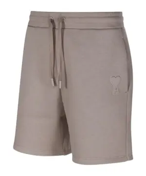AMI Paris Logo Embossed Drawstring Shorts - Gray