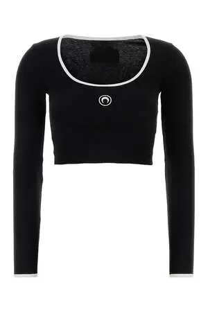 MARINE SERRE Cotton T-shirt - Black