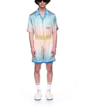 Casablanca Mid-rise Monogram Printed Deck Shorts