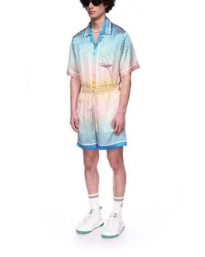 Casablanca Mid-rise Monogram Printed Deck Shorts