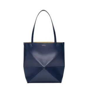 Loewe Puzzle Fold Medium Top Handle Bag - Abyss Blue