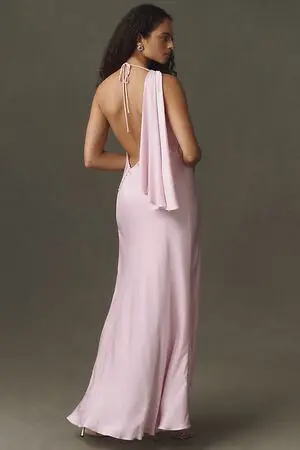 Bardot Anastasia Sat Halter Dress