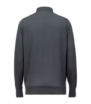 Loro Piana Long Sleeve Polo Shirt - Black