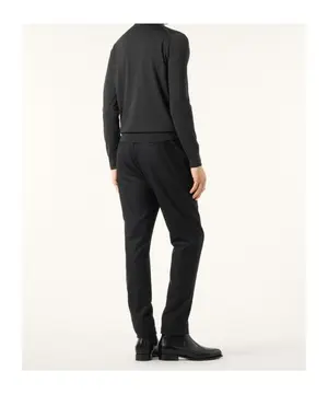 Loro Piana Long Sleeve Polo Shirt - Black