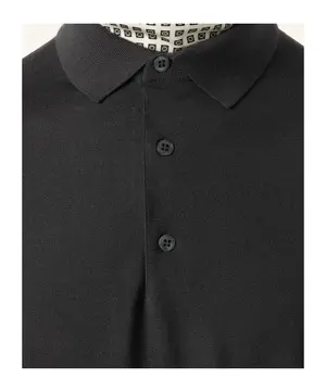 Loro Piana Long Sleeve Polo Shirt - Black