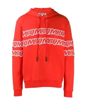 Alexander McQueen Embroidered Logo Hoodie - Red