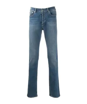 Givenchy Logo Stamp Slim-fit Jeans - Medium Blue