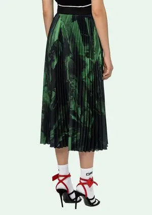 Off-White Graphic Printed Pleated Skirt