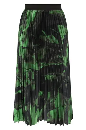 Off-White Pleated Graphic Print Skirt - No